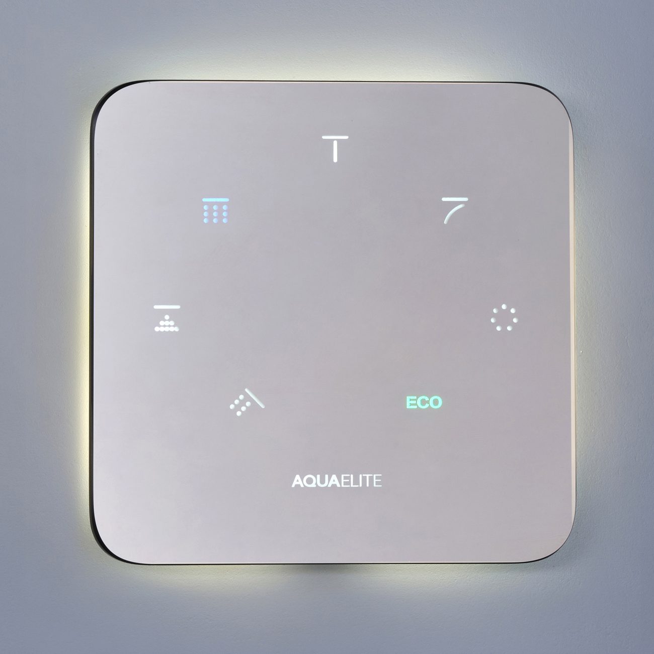 Aquaelite electronic mixing: 'Wow touch shower'.